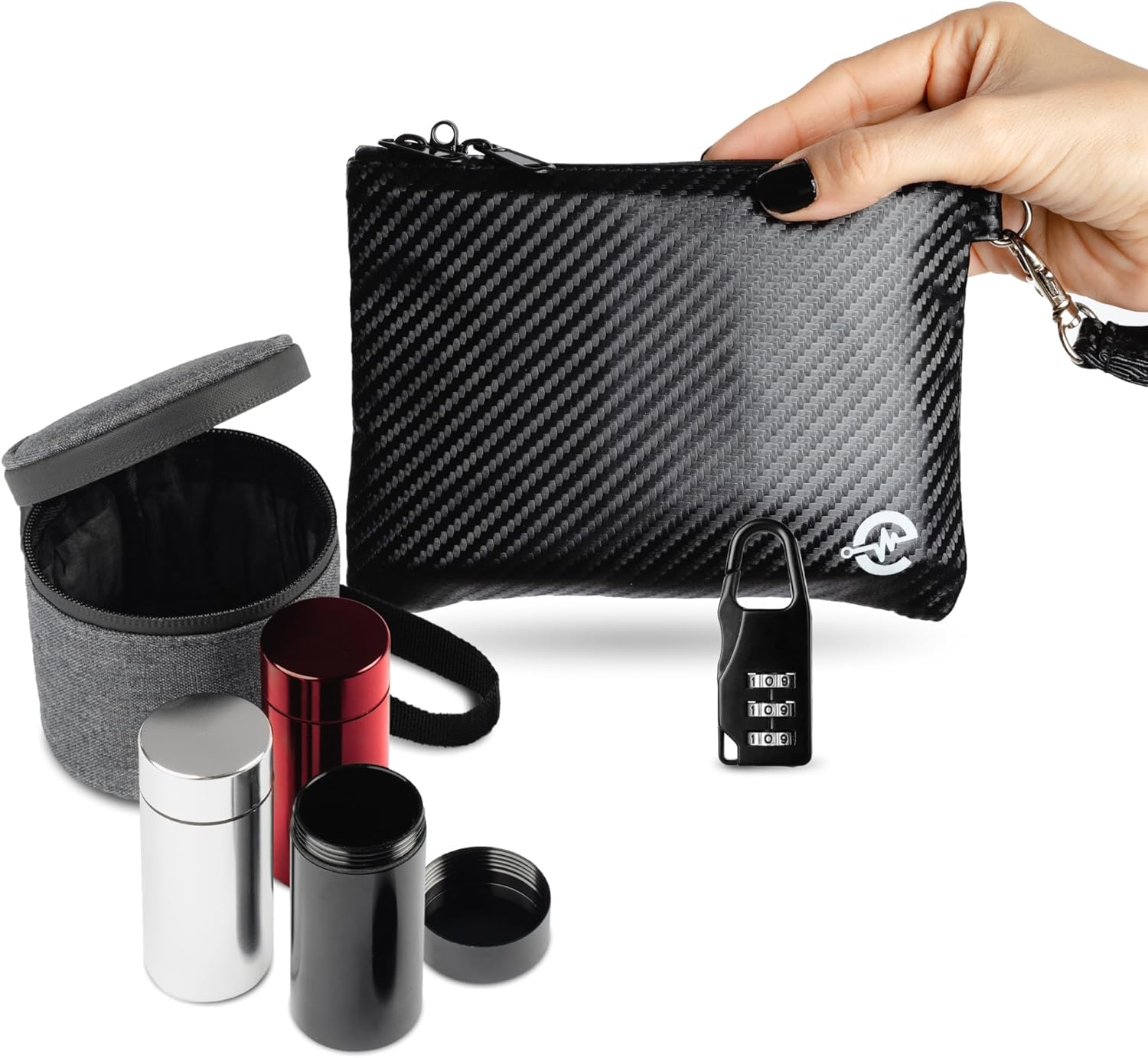 Amazon.com: Epulse Smell Proof Small Bag with 3 Smell Proof Jars ...