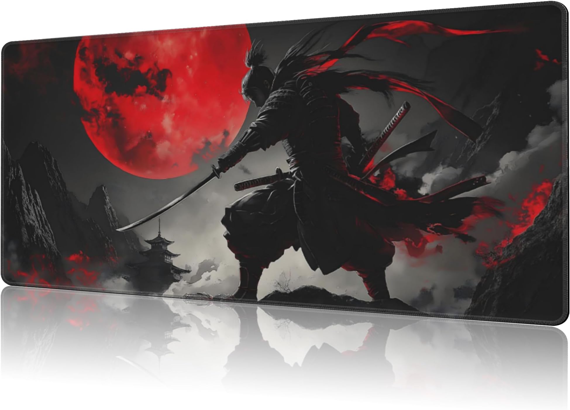 Amazon.com: Japanese Samurai Desk Mat Anime Graffiti Large Gaming Mouse ...