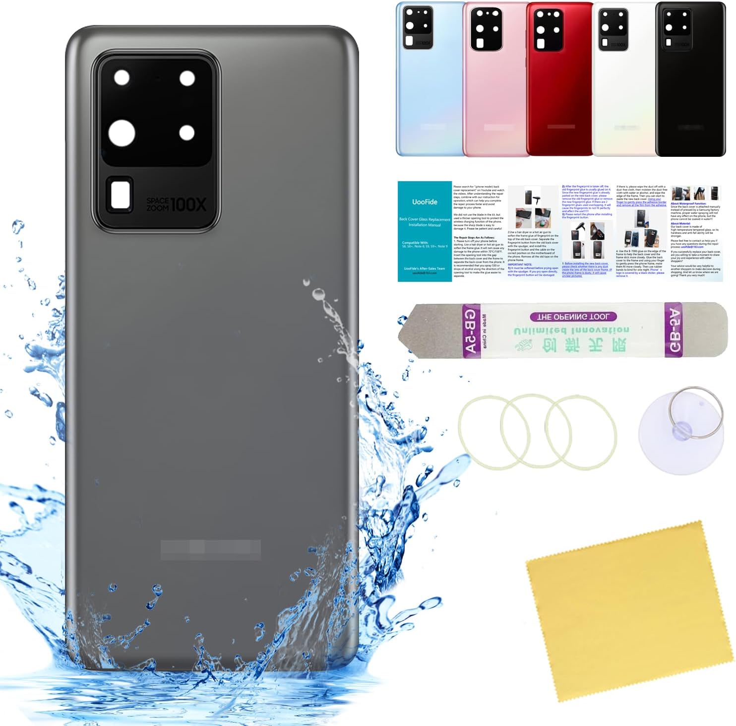 Amazon.com: UooFide Compatible for Samsung Galaxy S20 Ultra Back Glass ...