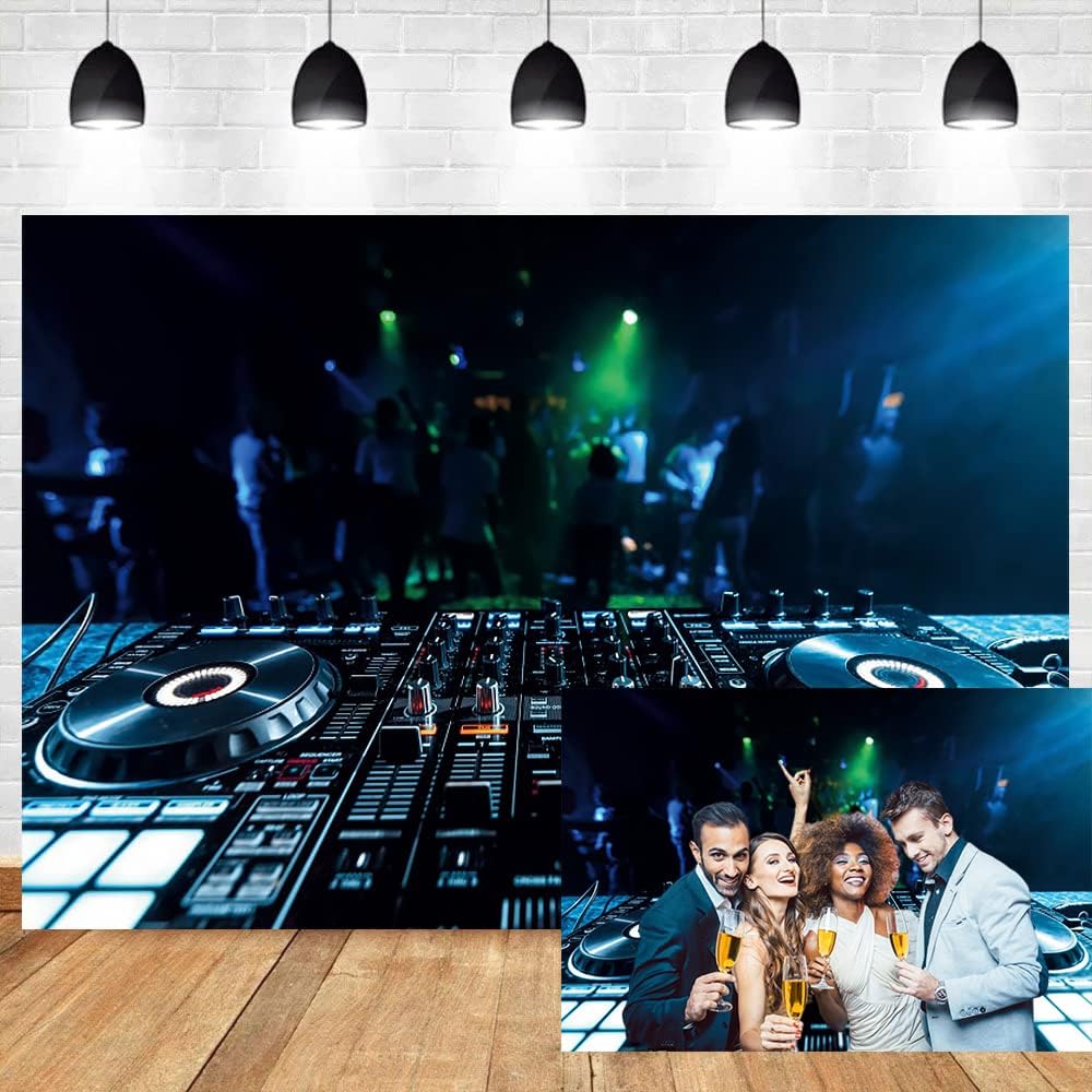 Amazon.com : DORCEV 7x5ft Nightclub Backdrop Dis-co Bar Theme DJ ...