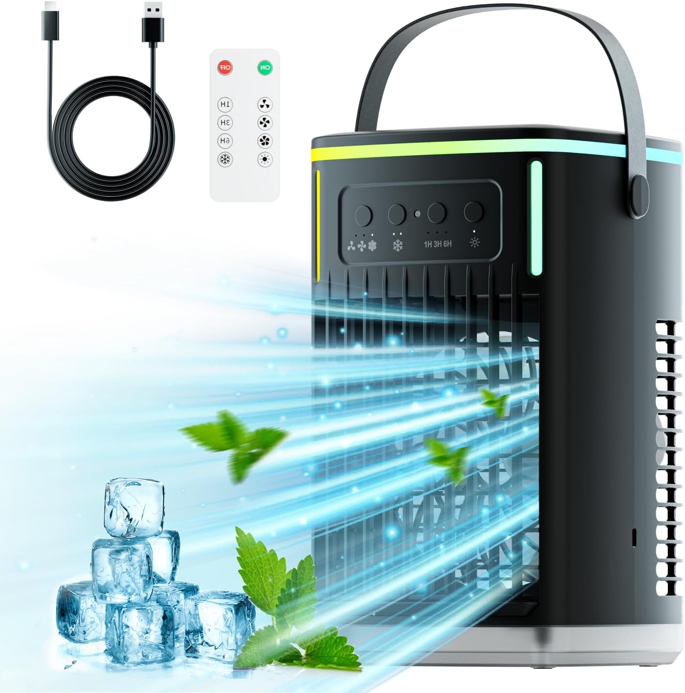 Amazon.com: Aqua Air Misting Fan Portable Rechargeable Cooling Fan ...