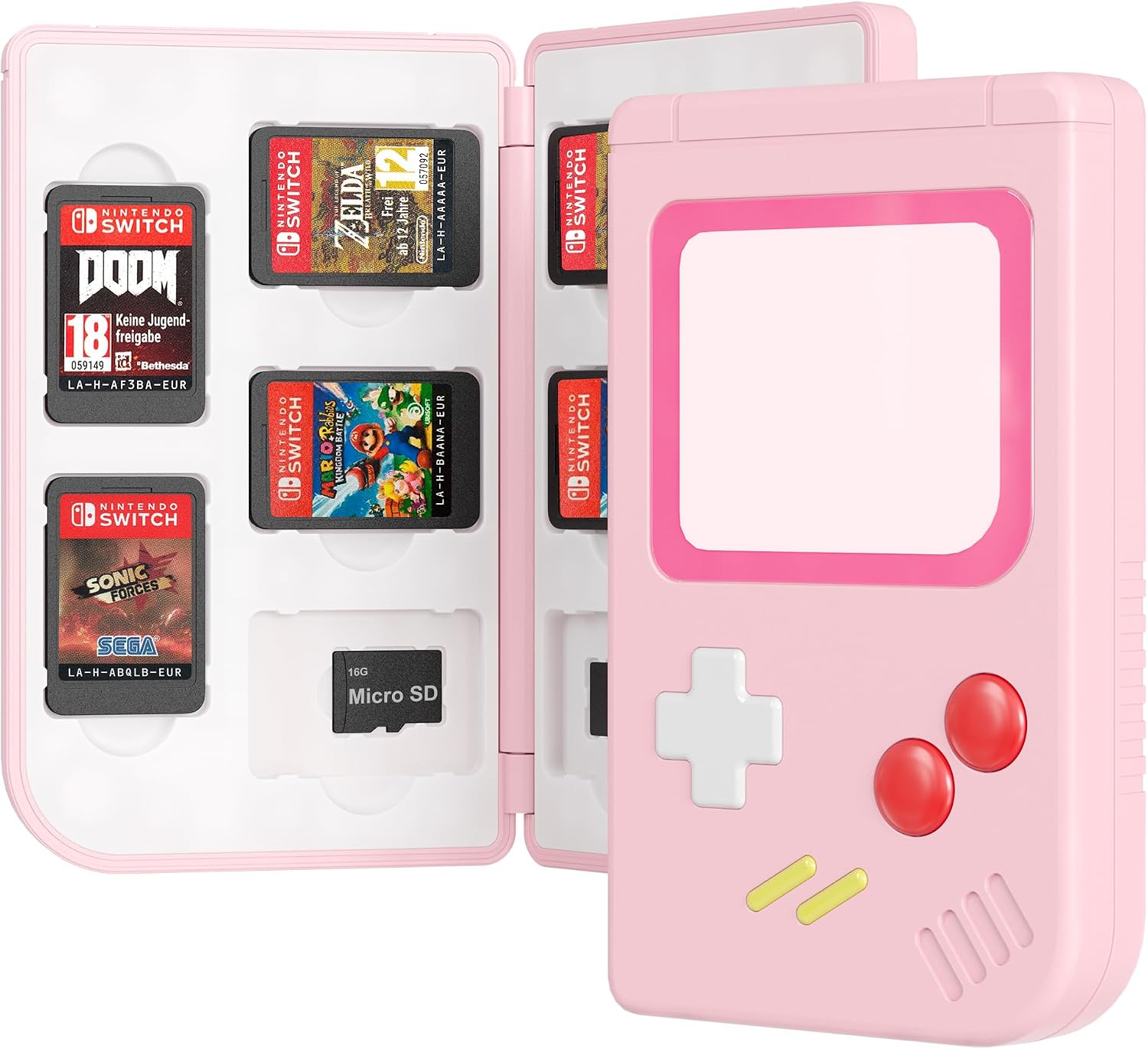 Amazon.com: Leyu Smart Nintendo Switch Game Card Case SD TF Card Case ...
