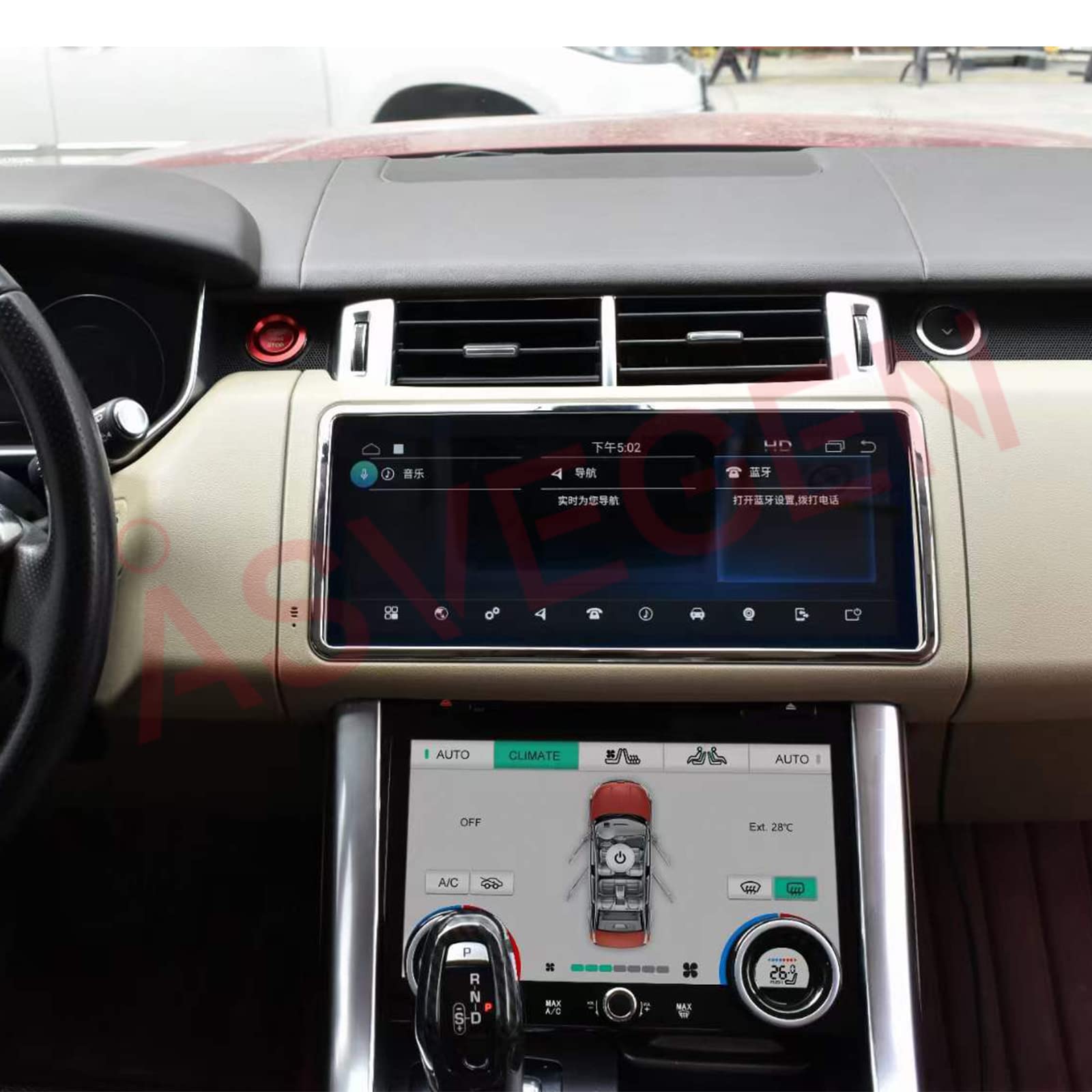 Buy ASVEGEN 10 Inch LCD Touch Screen Air Conditioning Climate Control ...