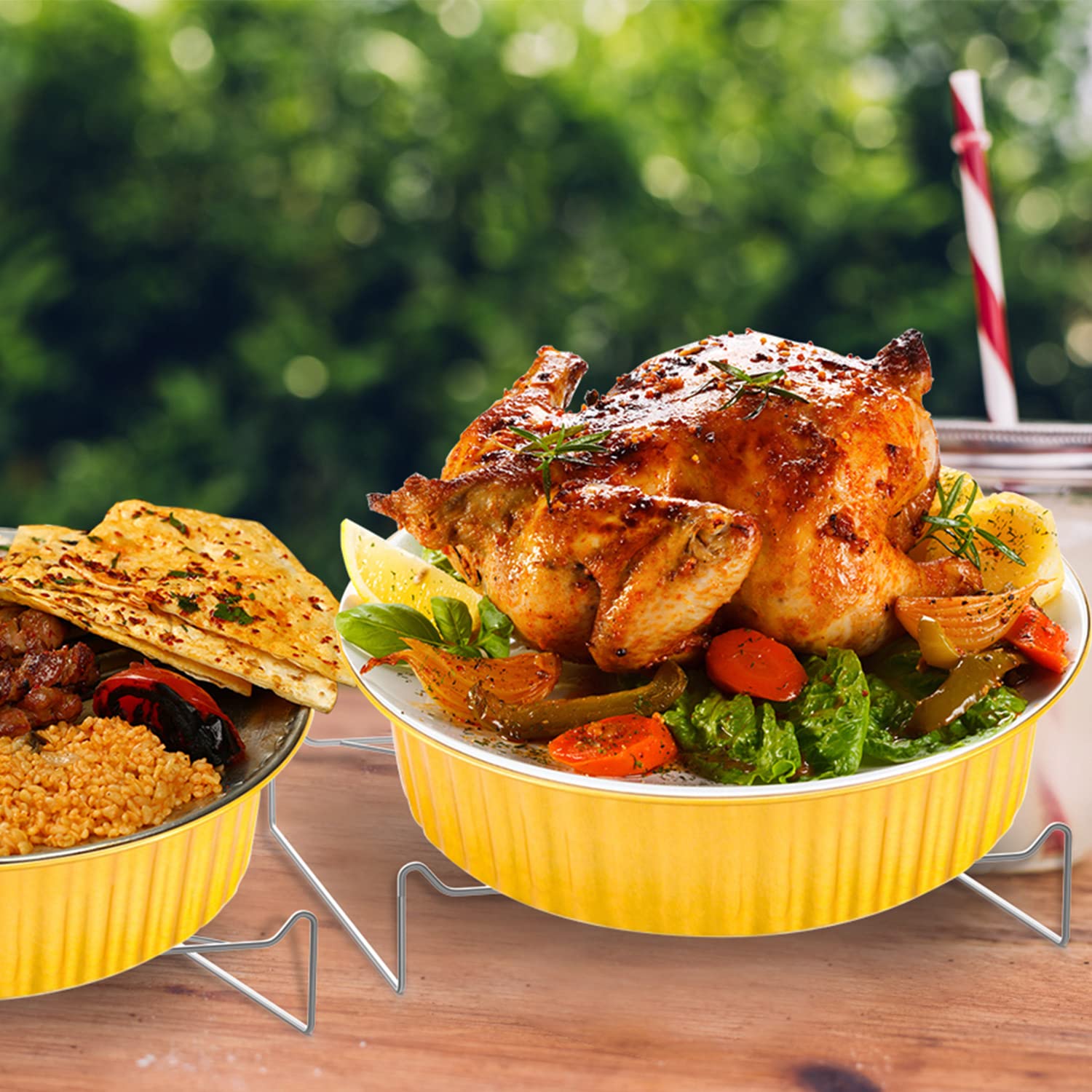 6 Pack Chafing Wire Rack Dishes Buffet Stand Full Size Racks Food ...