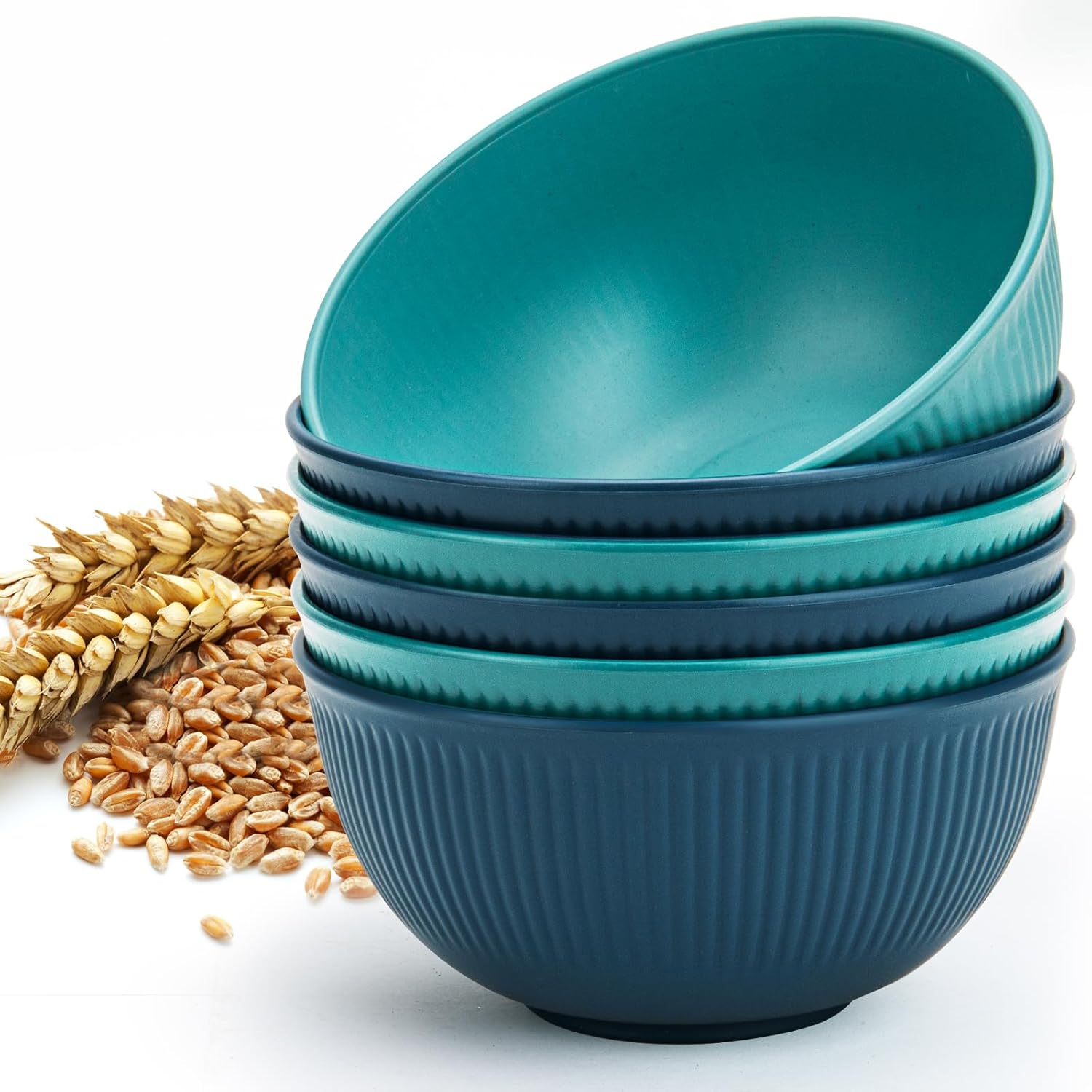 Amazon.com: LIANGKEN Unbreakable Cereal Bowls 24 oz, Plastic Bowls ...