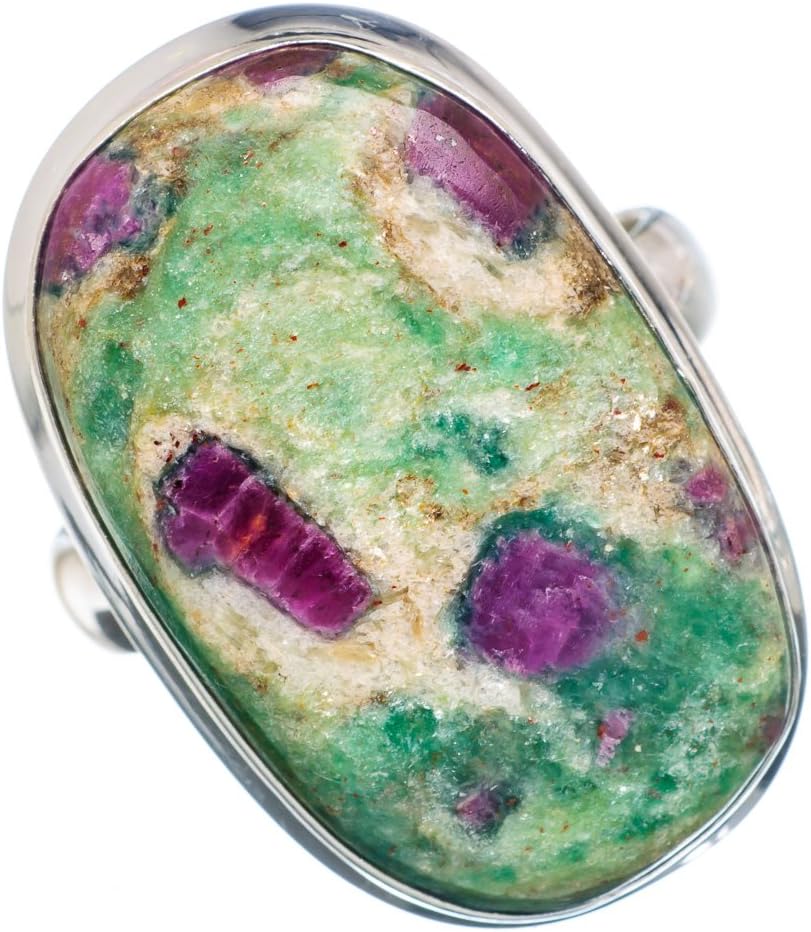 Amazon.com: Ruby Fuchsite Ring Size 9 (925 Sterling Silver) - Handmade ...