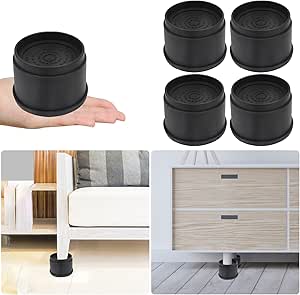 Amazon.com: MYMULIKE Bed Risers 2 Inch Set of 4 Pieces,Furniture Risers ...