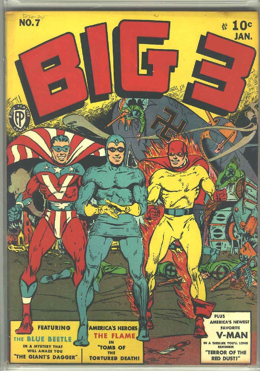 Amazon.com: POSTER comics cover Fox Feature Syndicate Big 3 7 10 ...