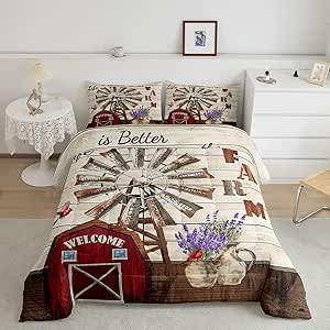 Amazon.com: Erosebridal Western Farmhouse Quilt Bedding Sets Queen ...