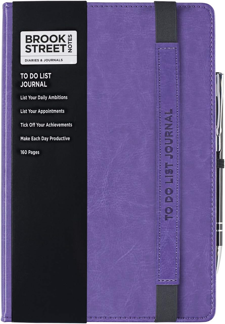 Brook Street Notes A6 To-do List A6 Notebook - Black : Amazon.co.uk ...
