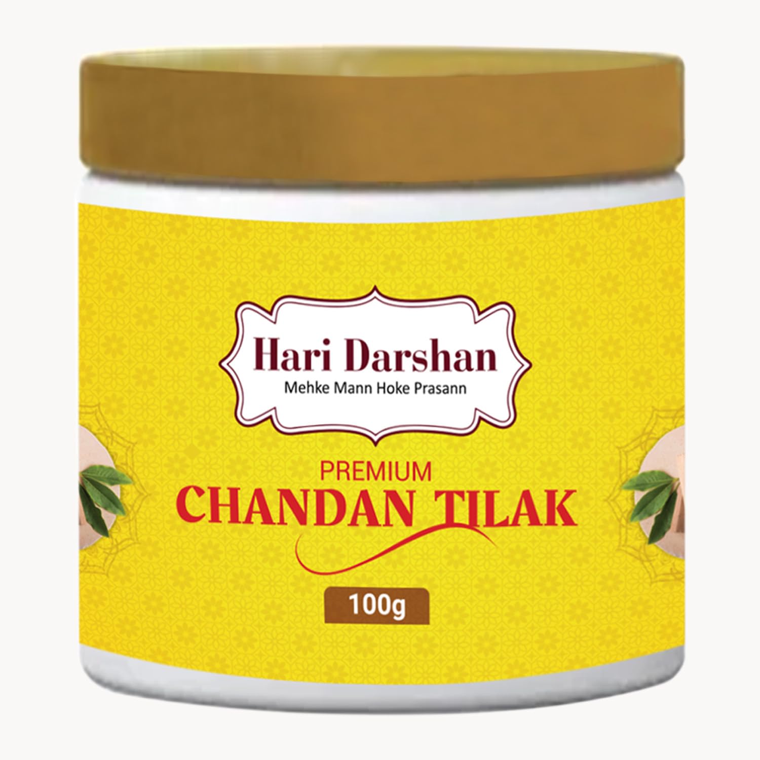 Hari Darshan Premium Chandan Tika - 100g | Pure Sandalwood Paste with Long Lasting Fragrance ...