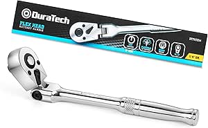 DURATECH 1/4" Drive Flex-Head Ratchet, 72-Tooth Ratchet Wrench, Quick ...