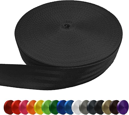 Amazon.com : WEBSUKA Polyester Webbing Strap 16+Colors – 1"&1.5"&1.9 ...