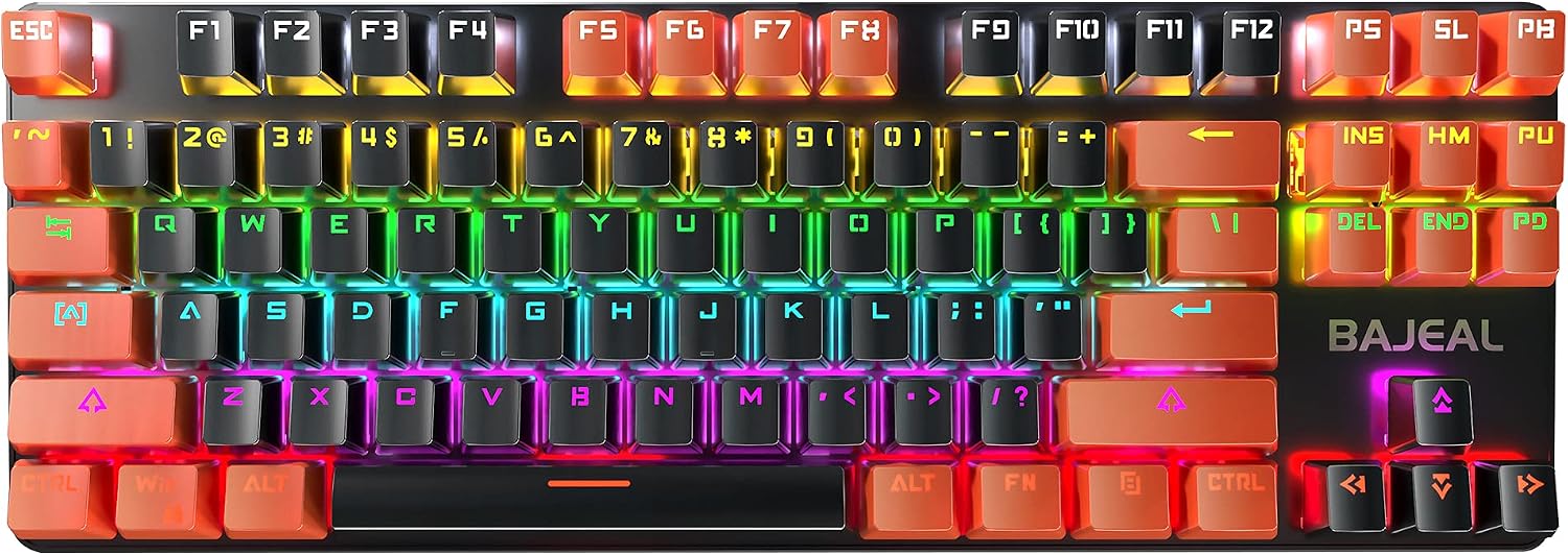 Amazon.com: BAJEAL Wired Mechanical Keyboard RGB Backlit Teclado Hot ...