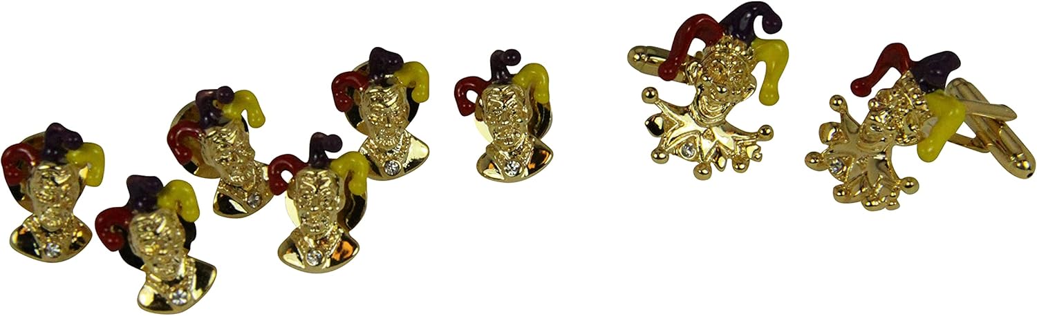 Amazon.com: 4031951 Pair of Jester Cuff Links and Set of 6 Shirt Studs ...