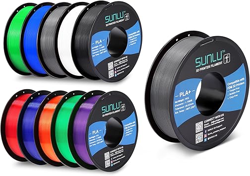 Review SUNLU 3D Printer Filament 1kg Spool, 10 Rolls & SUNLU 3D Printer ...