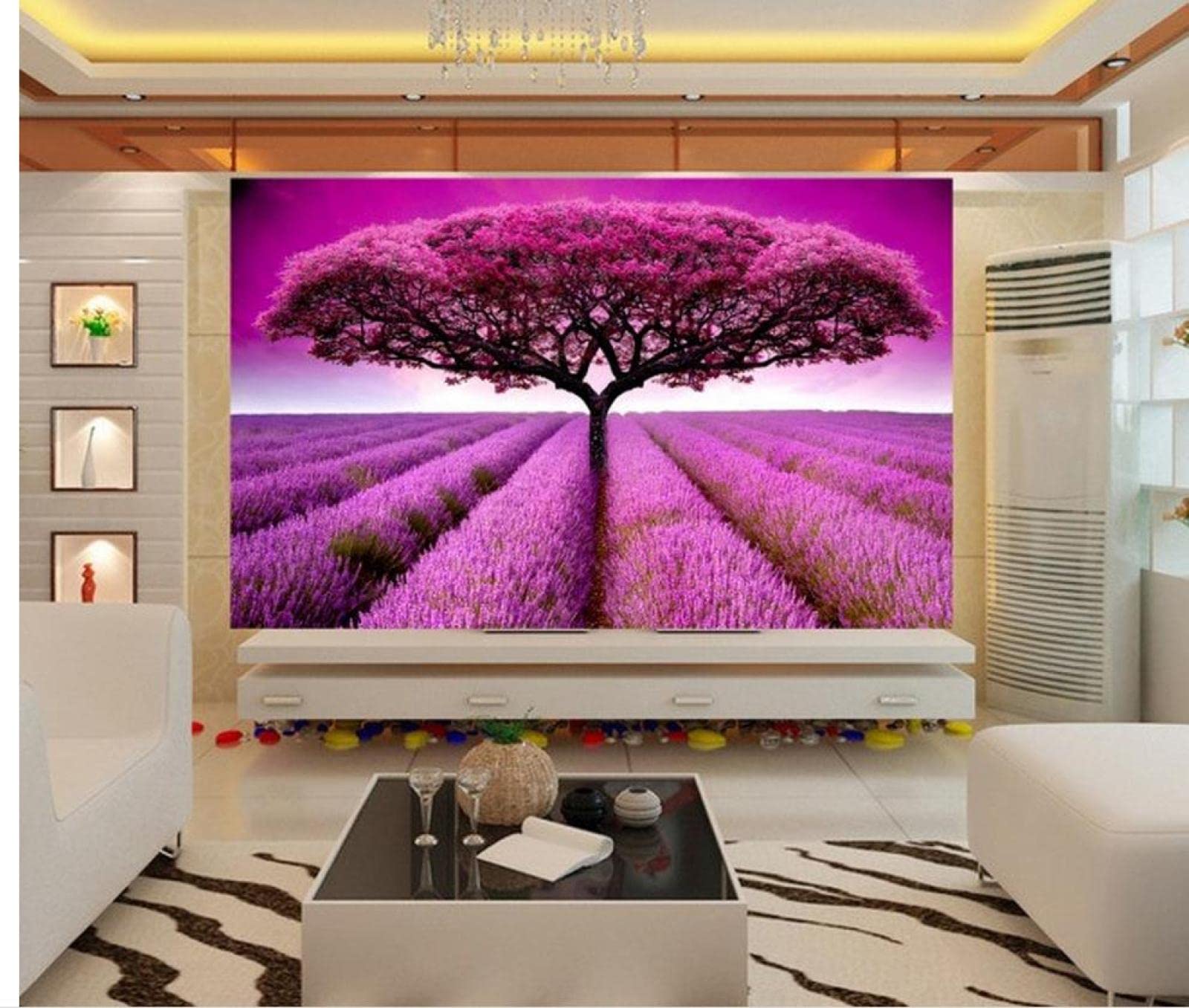 Papel Pintado Morado Lavanda Papel Pintado De Flora Tropical, Hermoso