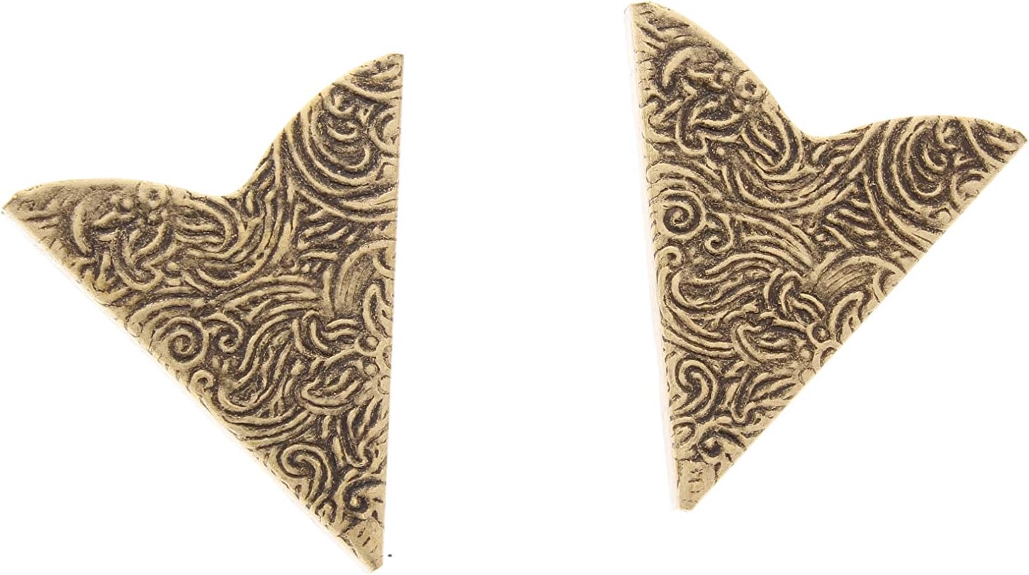 Amazon.com: HHH Design Stamped Collar Tips - Antique Brass Finish ...