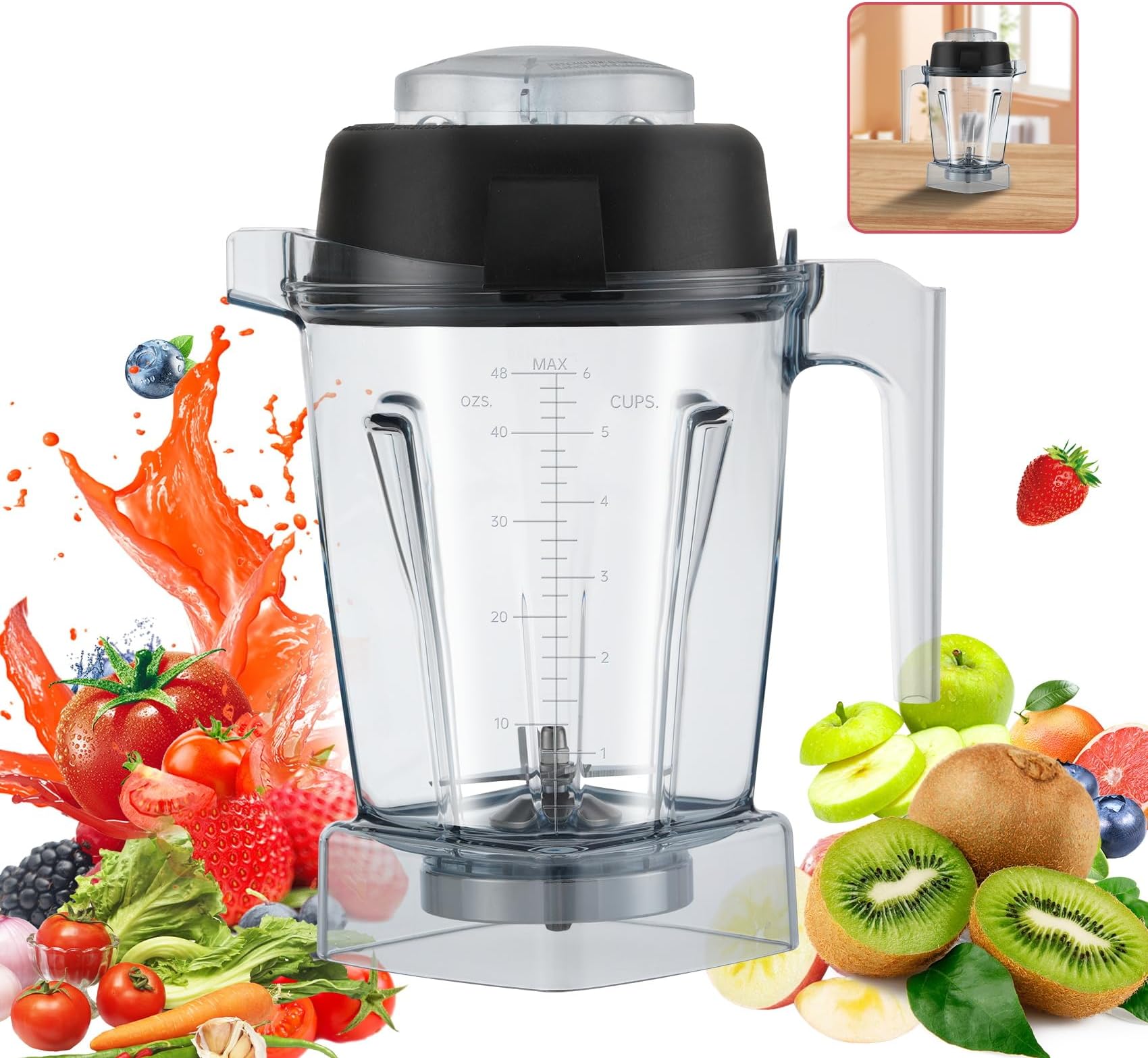 Amazon.com: Upgraded for Vitamix Blender Pitcher 64oz, Replacement for ...