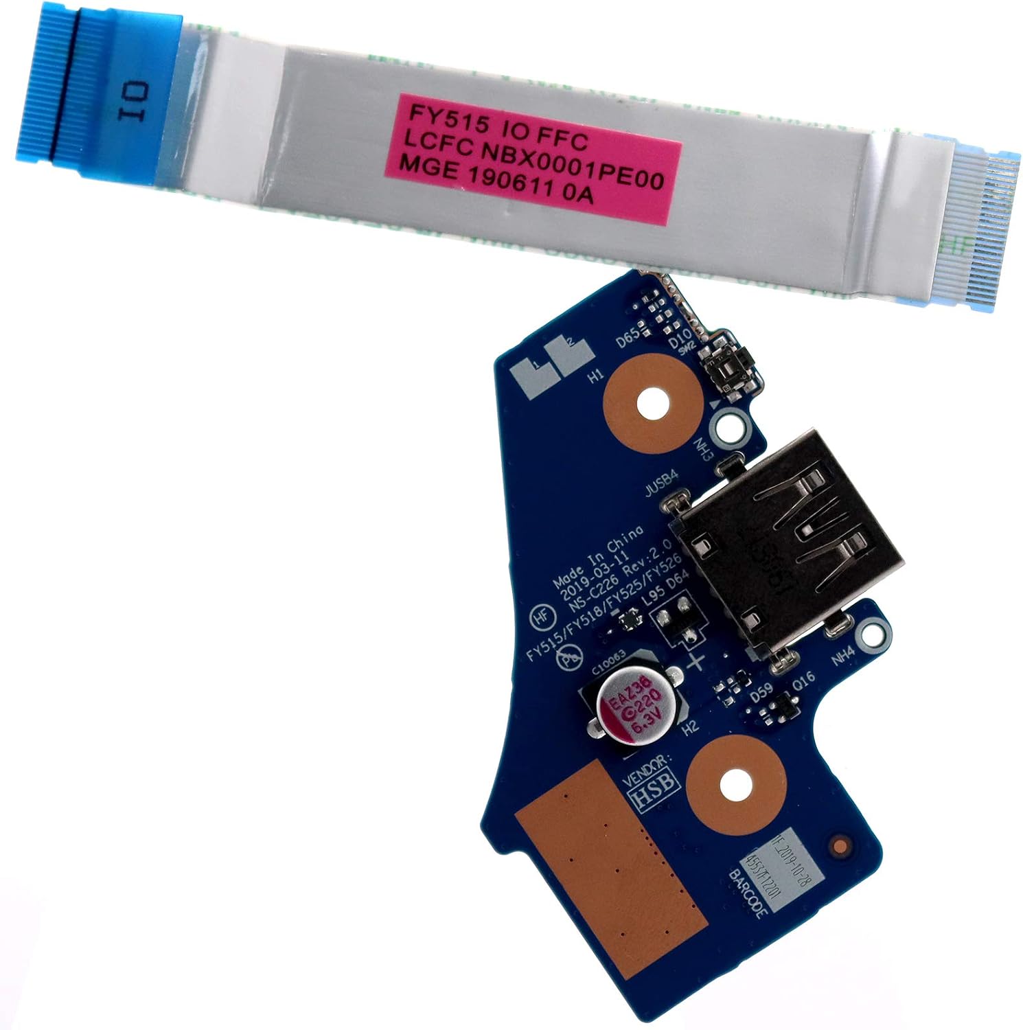 Amazon.com: Deal4GO USB Port Power Botton Switch Board w/FFC Cable ...