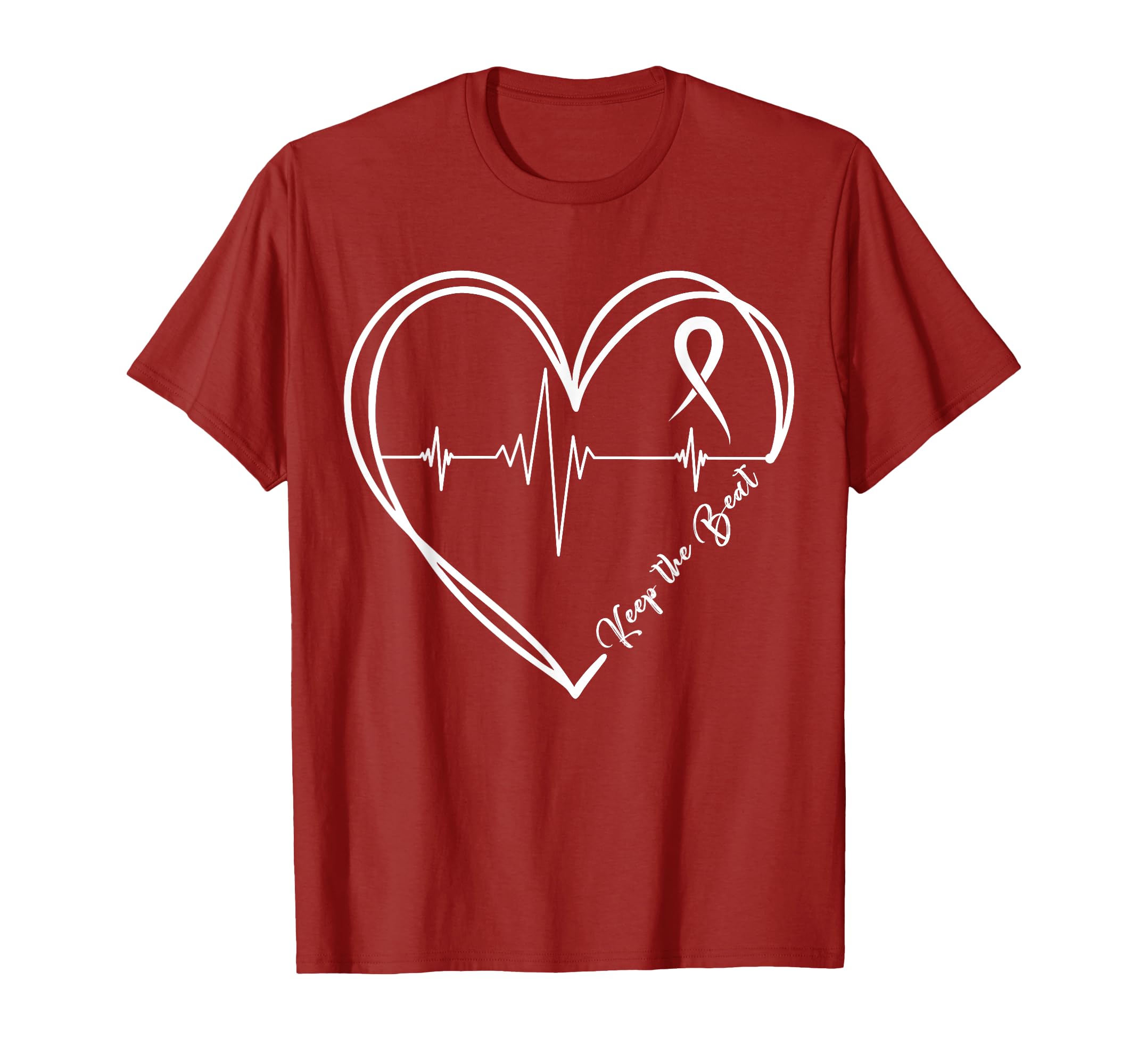 Amazon.com: Heart Disease Awareness HeartBeat CHD Wear Red Heart Health ...