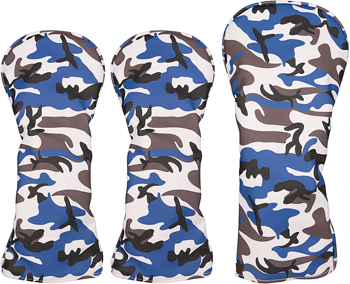 Amazon.com : Golf Builder 3pcs/Set Blue Camouflage Golf Club Driver ...
