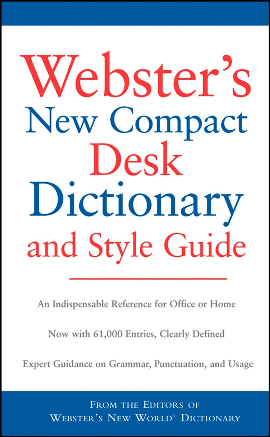 Webster's New Compact Desk Dictionary and Style Guide, Office Depot ...