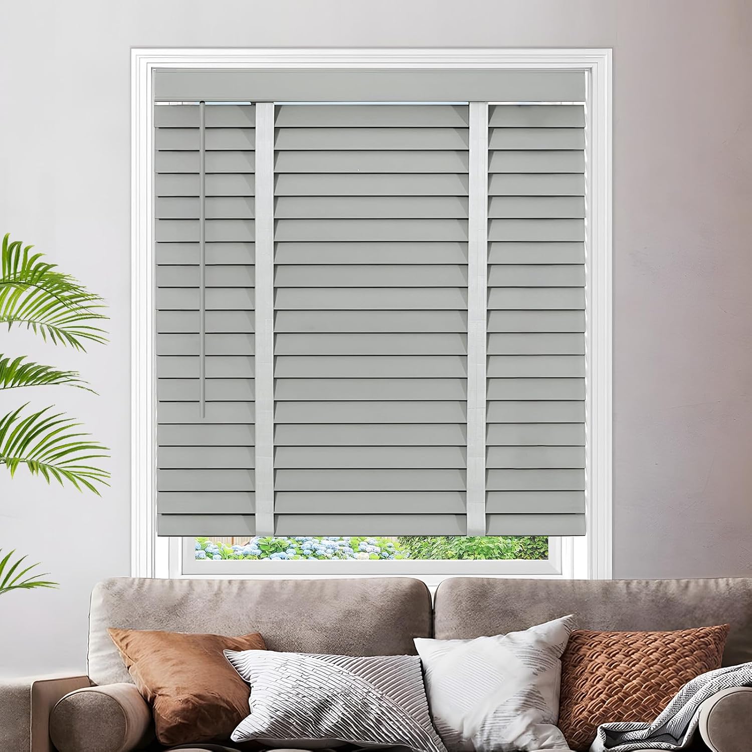 EVOZEN 2 inch Cordless Wood Blinds, Customizable Wooden Mini Blinds for ...
