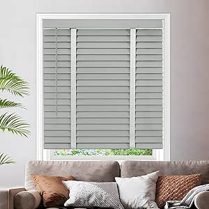 EVOZEN 2 inch Cordless Wood Blinds, Customizable Wooden Mini Blinds for ...