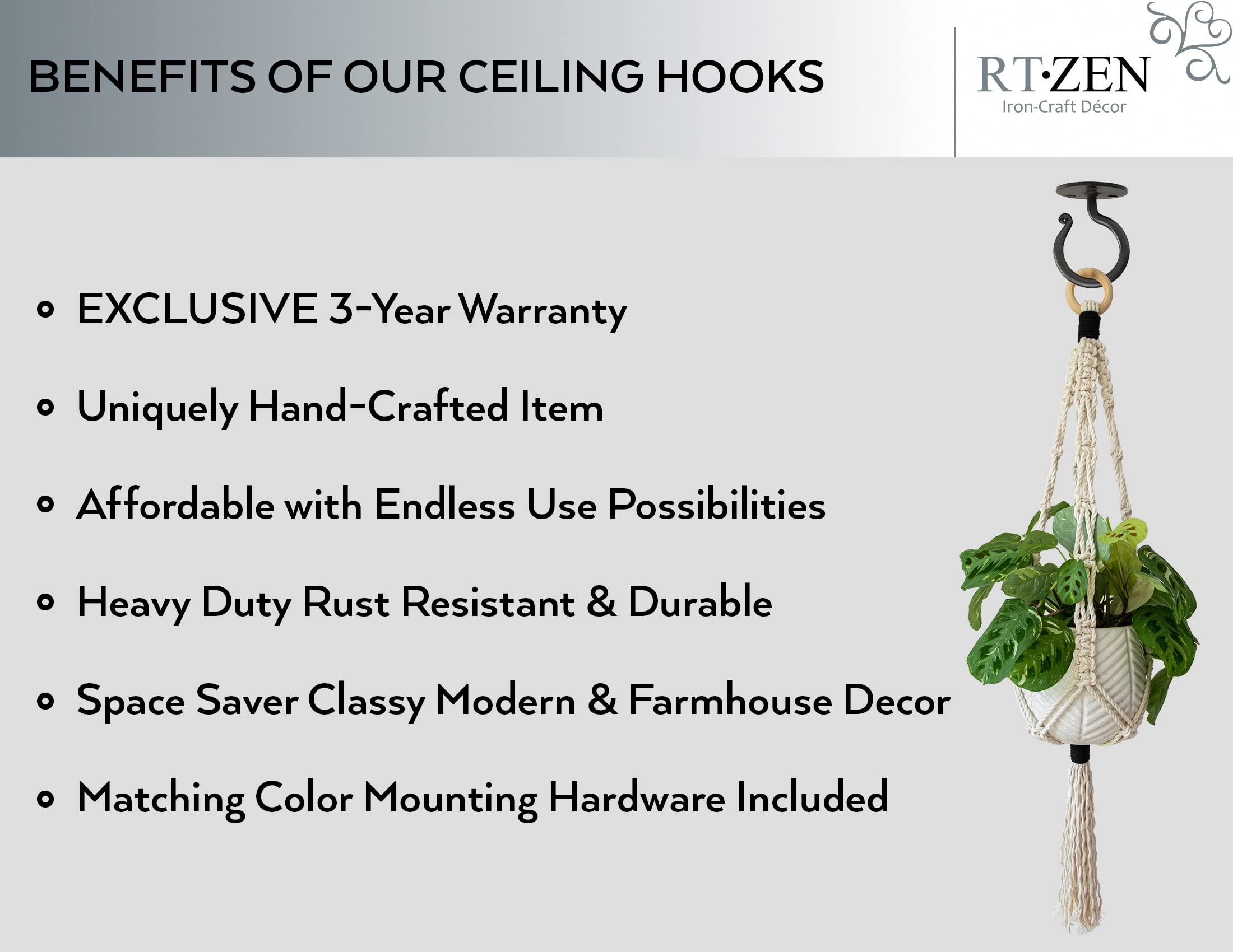 Decorative Ceiling Hooks Heavy Duty