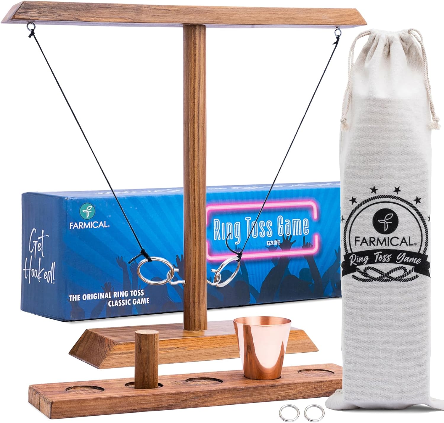 Amazon.com : Farmical Ring Toss Game for Adults Large, Hook and Ring ...