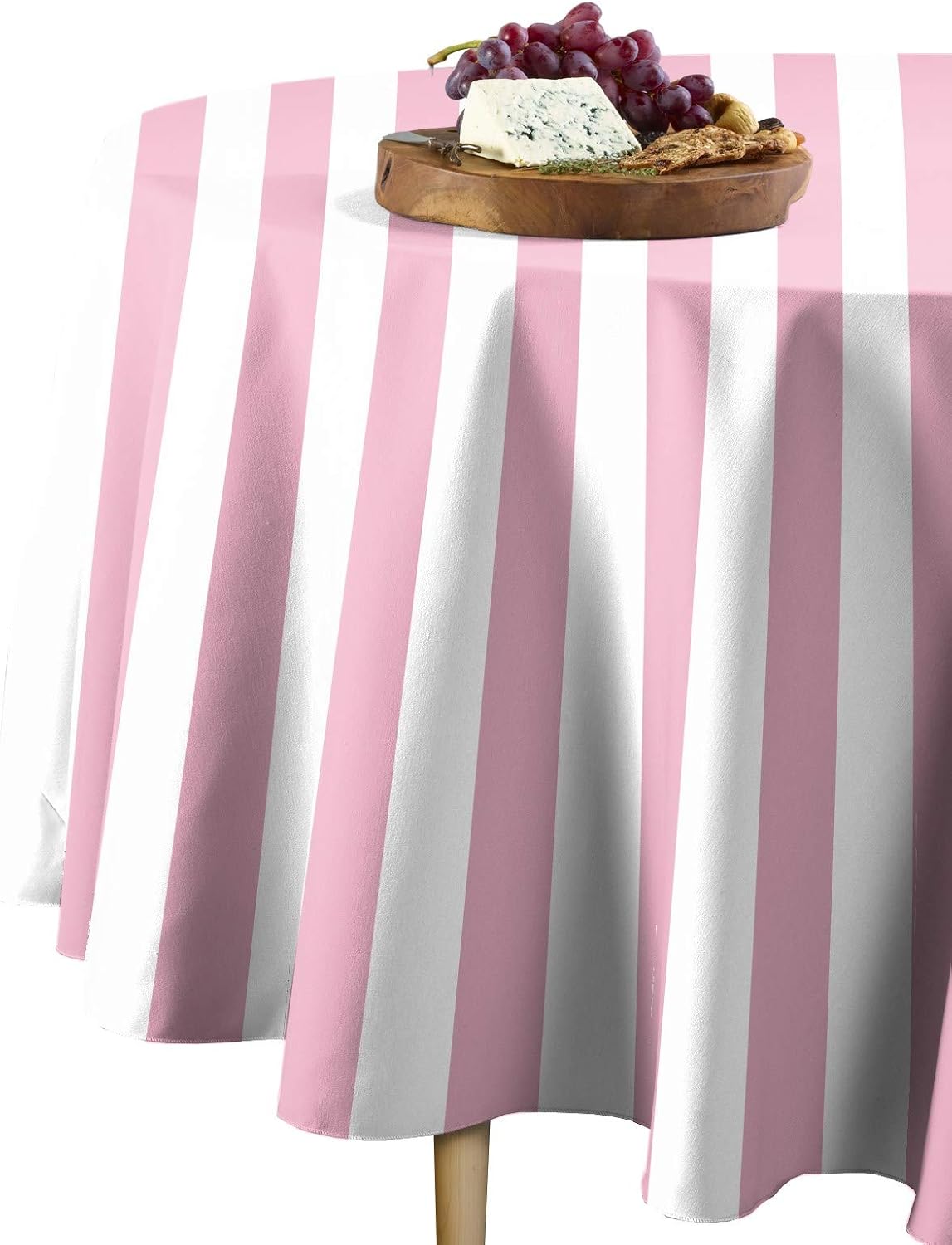Amazon.com: Fabric Textile Products | Pale Pink and White Striped ...