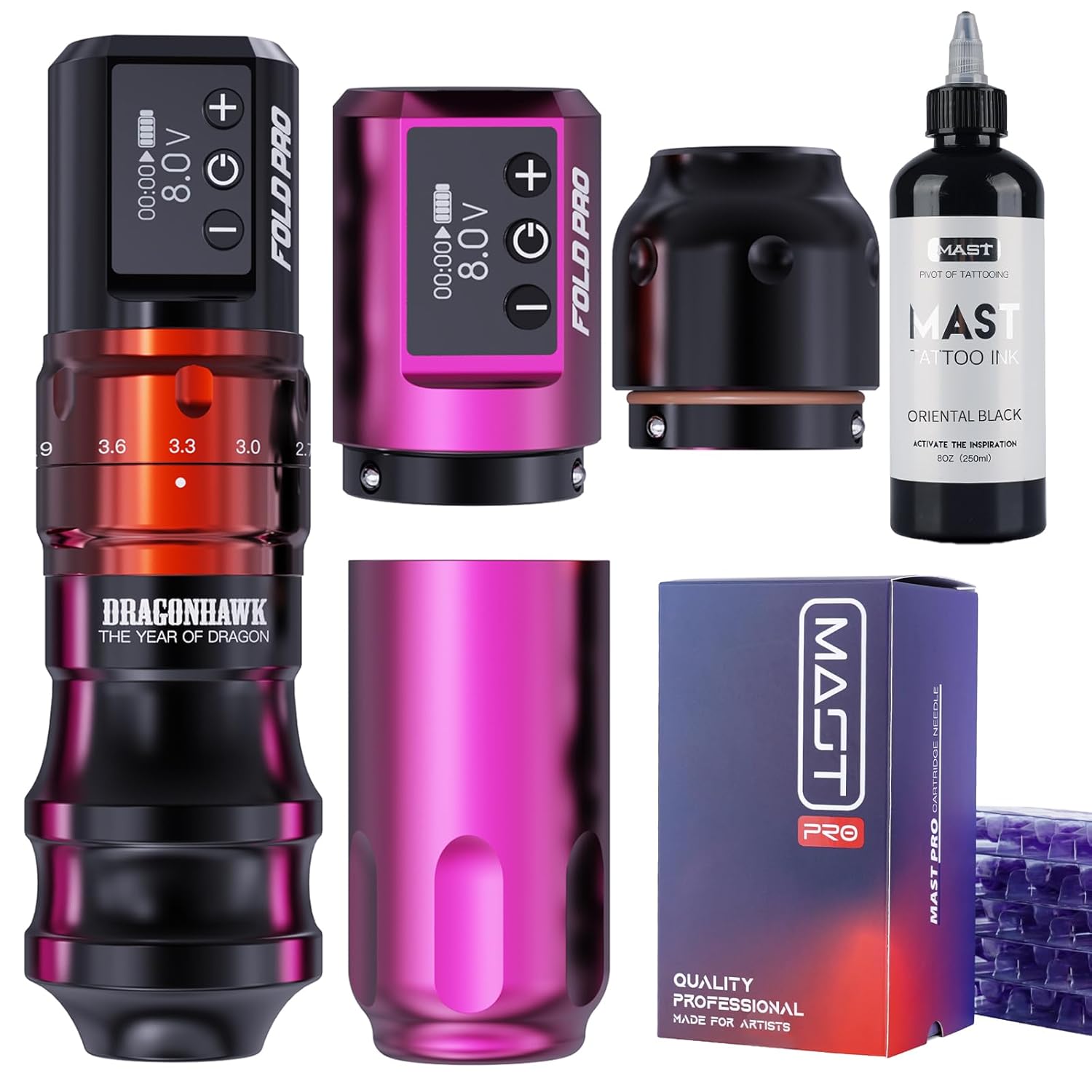 Amazon.com: Mast Fold Pro Year of Dragon Edition Tattoo Gun Pen Machine ...