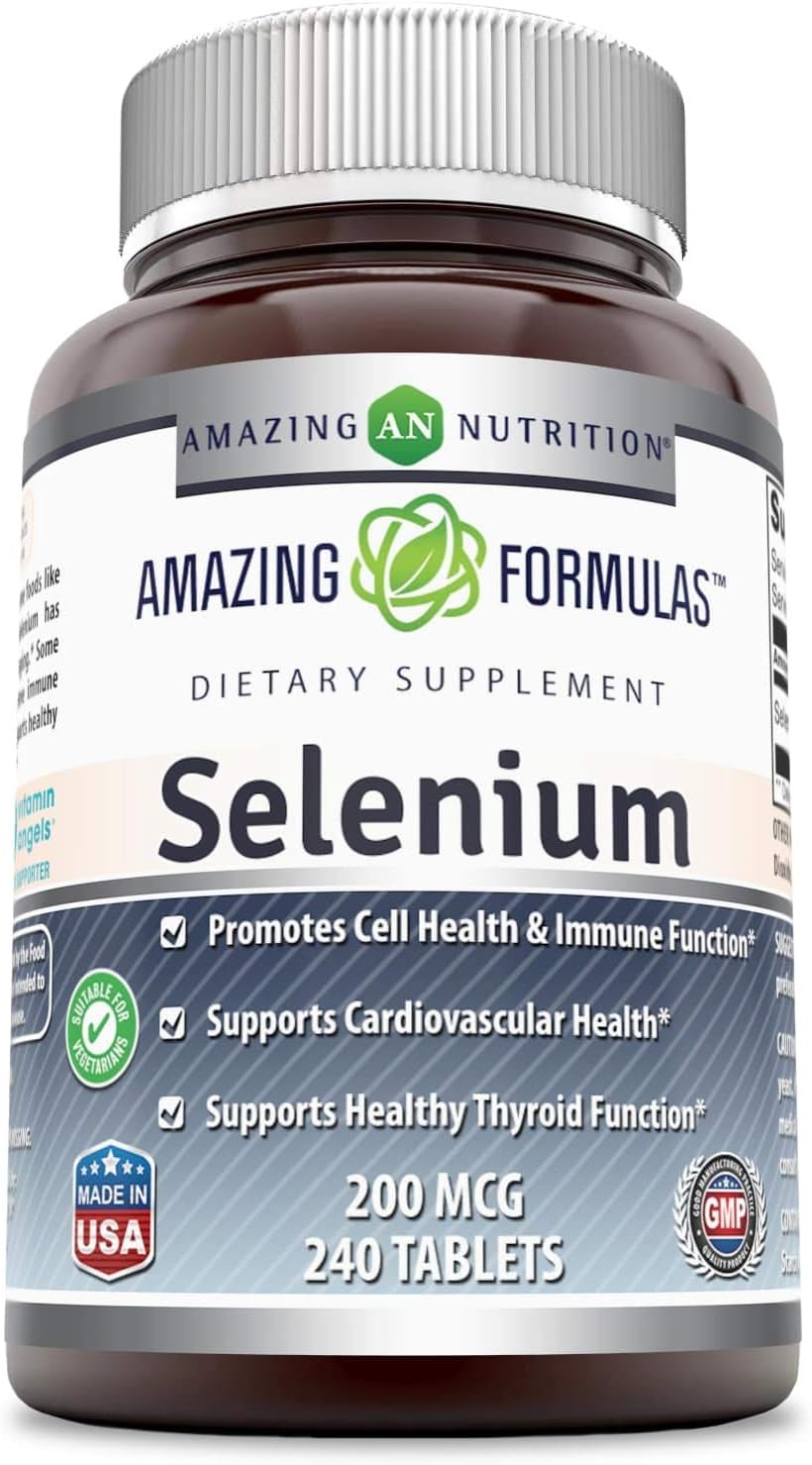 Amazon.com: Amazing Formulas Selenium 200 mcg Natural Selenium Yeast ...