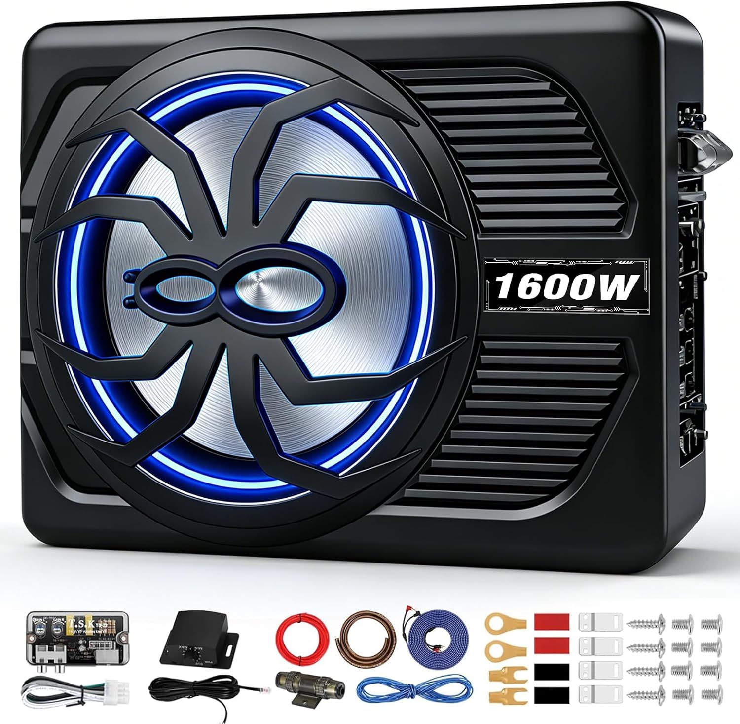 Amazon.com: SUBPULSIX 1600W Slim Underseat Car Subwoofer and Amp ...