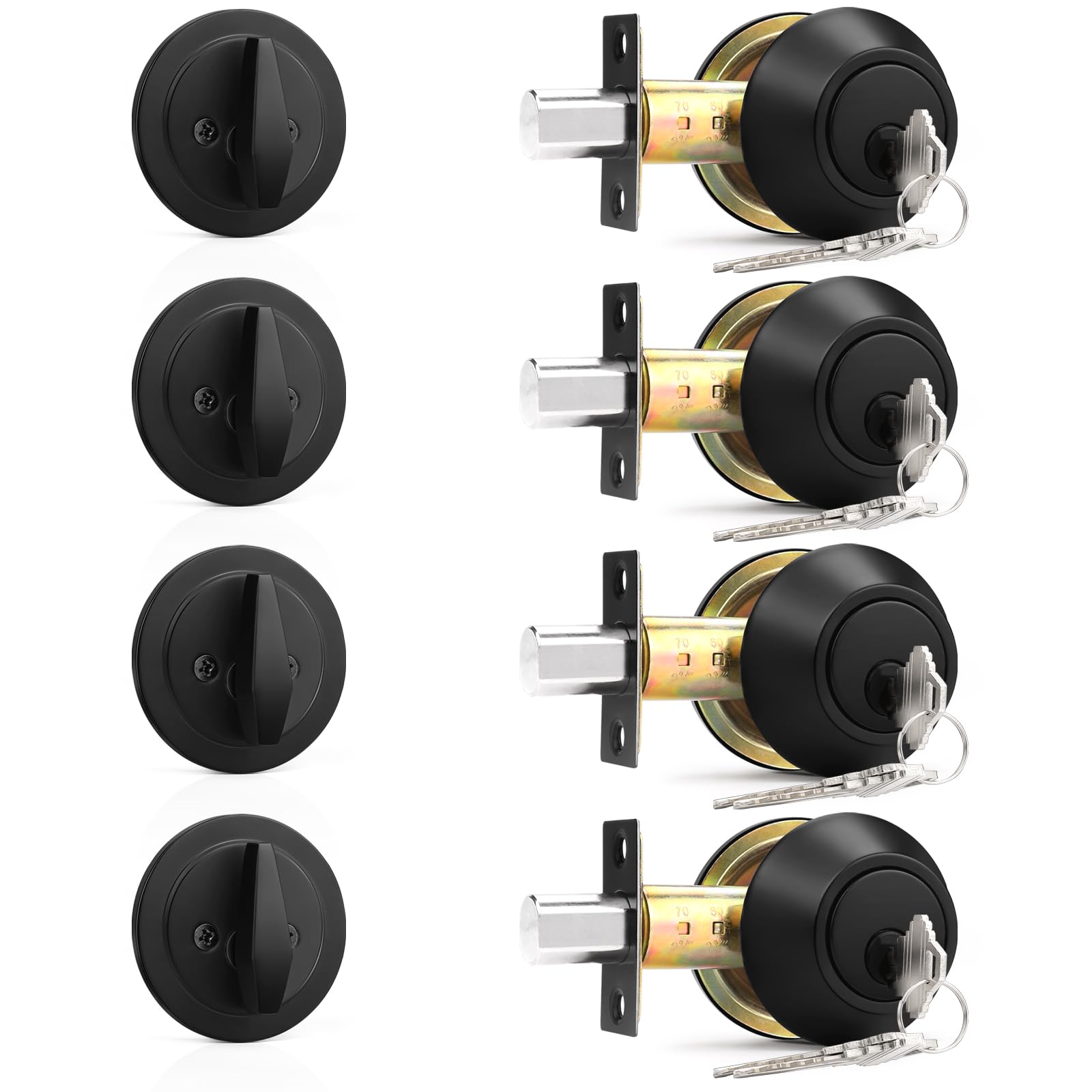 Amazon.com: Probrico Black Single Cylinder Deadbolt,Keyed One Side ...