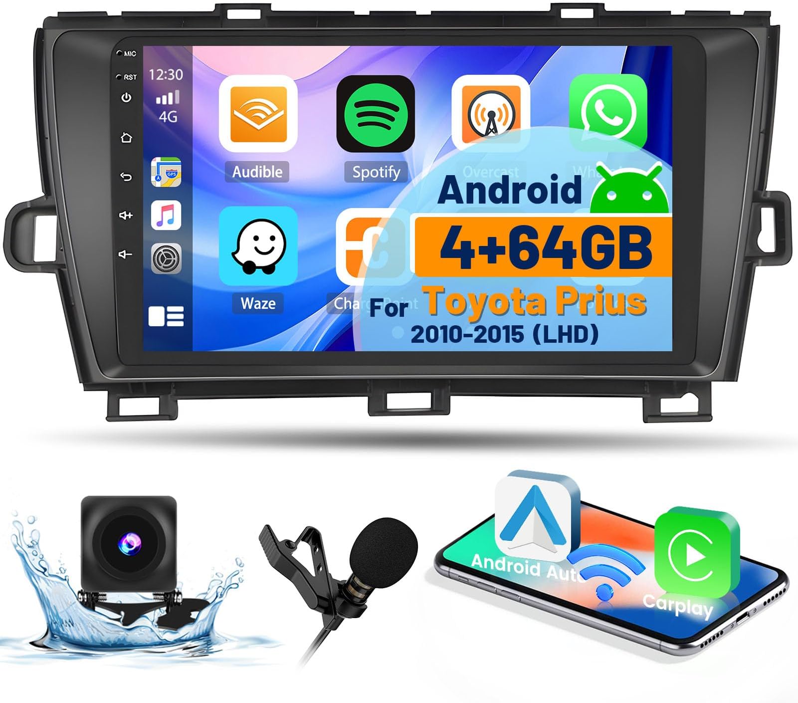 Amazon.com: 2G+64G Android Car Stereo for Toyota Prius 2010-2015 with ...