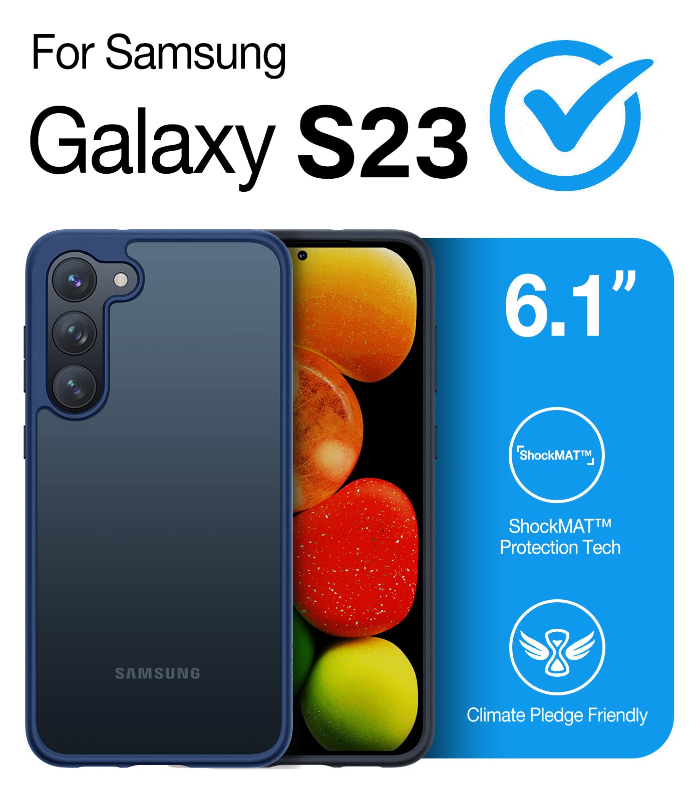 TORRAS Shockproof Samsung Galaxy S23 Case, Military Grade Drop Tested ...