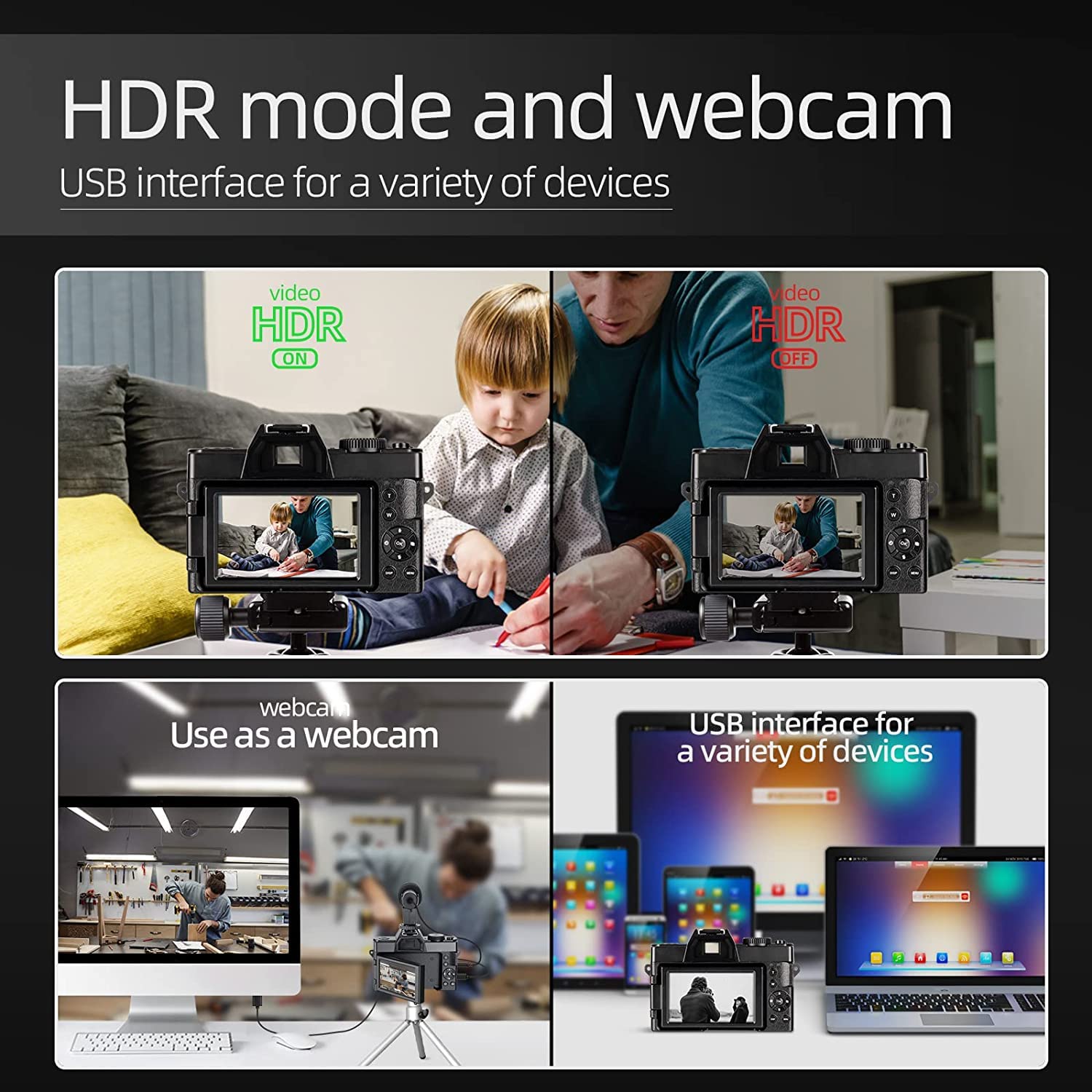 Monitech 4K Digital Camera fo...B0BTHM5VLG | Encarguelo.com