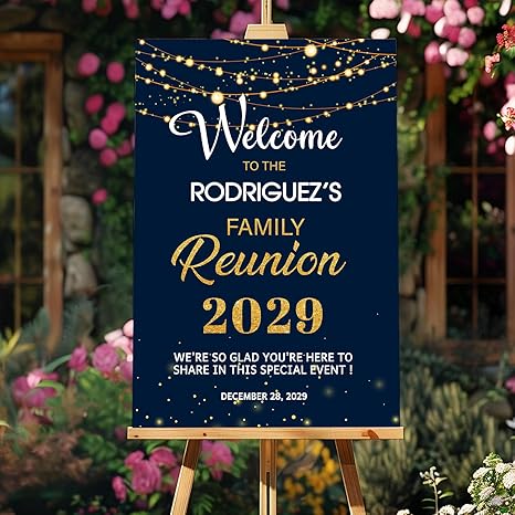 Amazon.com: Personalized Family Reunion Welcome Sign For Party, Welcome ...