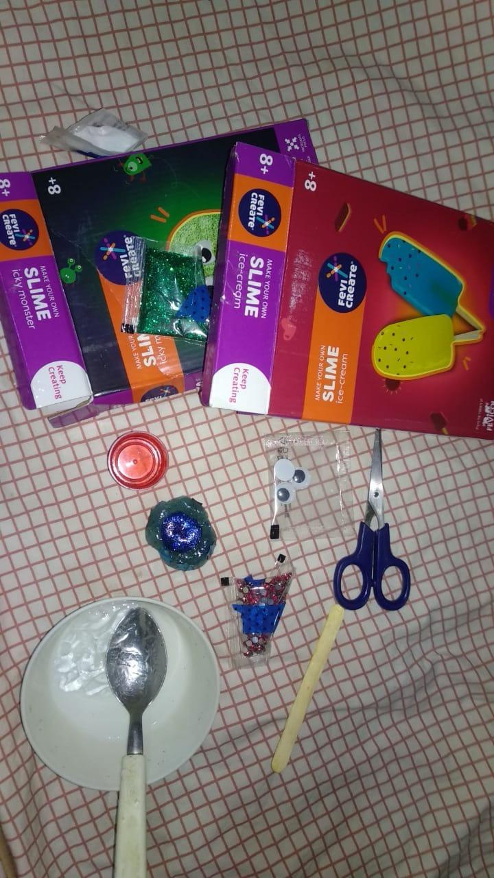 Buy Pidilite 3 Cool DIY Slime Boxes Galaxy Glitter + The Ice Cream and ...