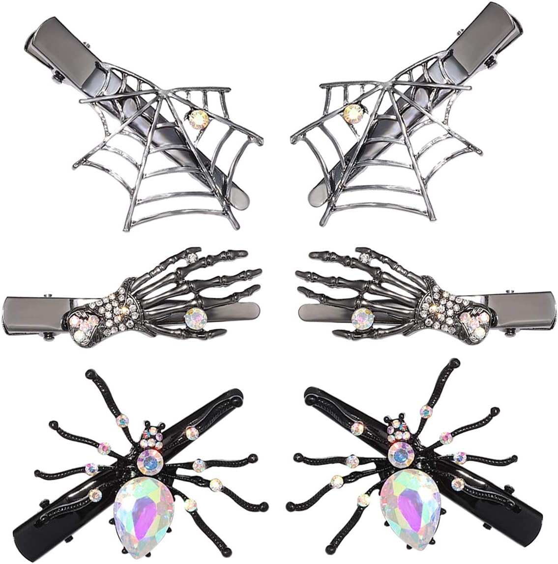 Amazon.com : Halloween Hair Clips for Women Girls Gothic Sparkling ...