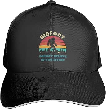 Bigfoot Doesn't Believe in You Either Sasquatch Baseball Caps for Men ...