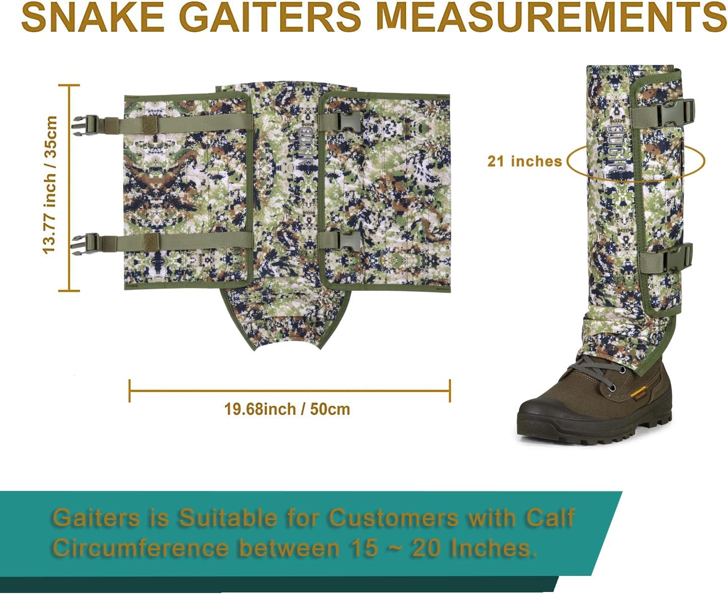 QOGIR Snake Gaiters for Hunting: Durable Snake Guards, Snake Gaiter ...