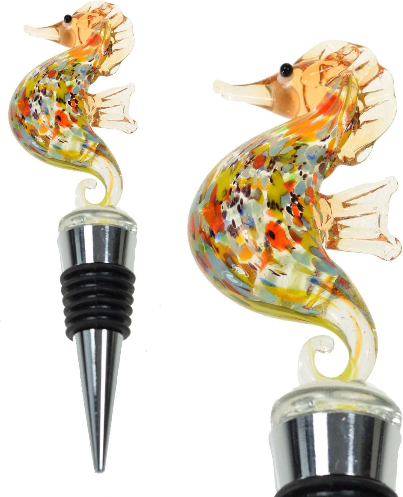 Amazon.com: Glass Ghost Halloween Wine Bottle Stopper - Decorative ...