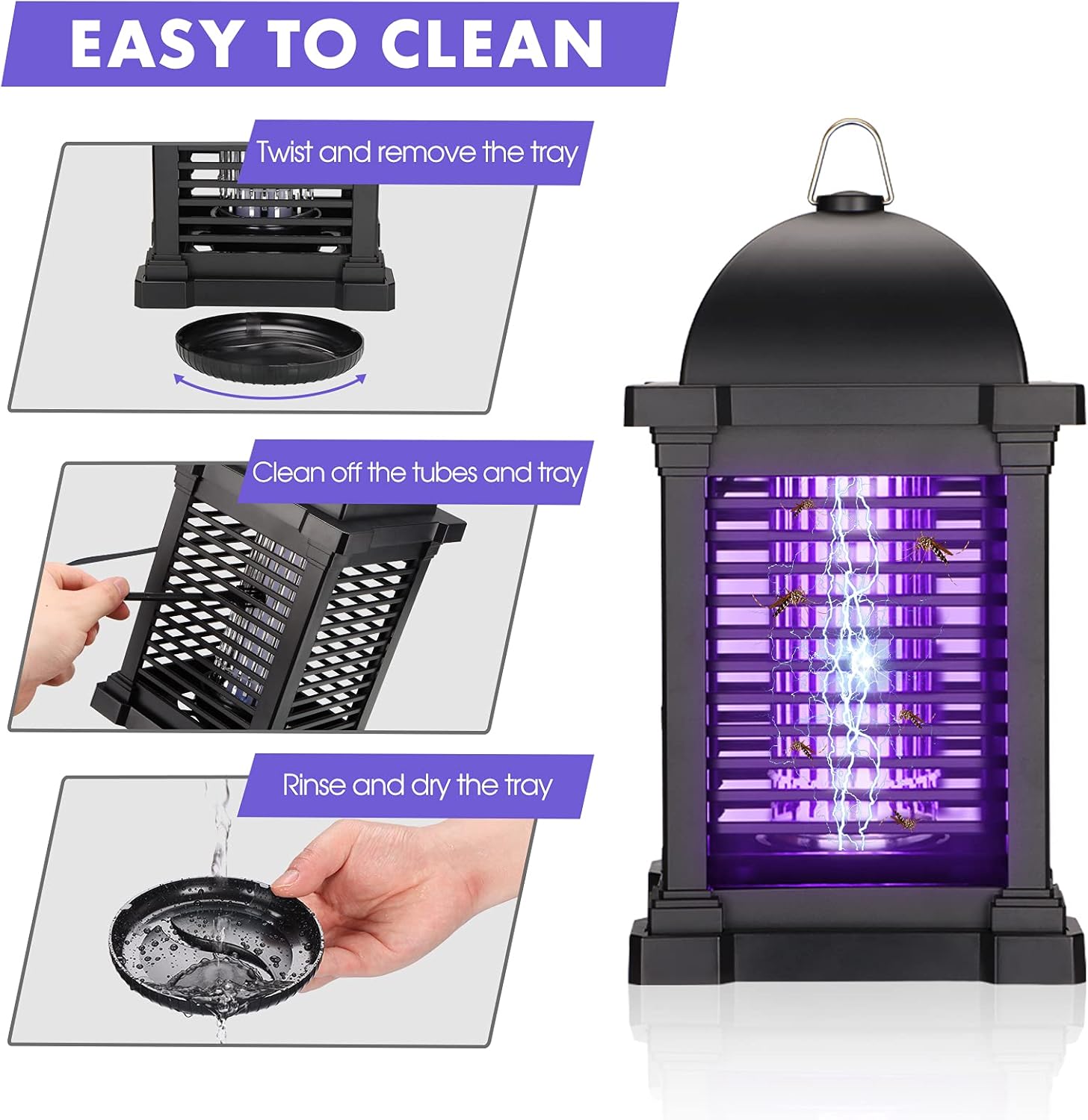 DOLOLO Mosquitoes Killer Lamp, Powerful Mosquito Zappers with ABS ...