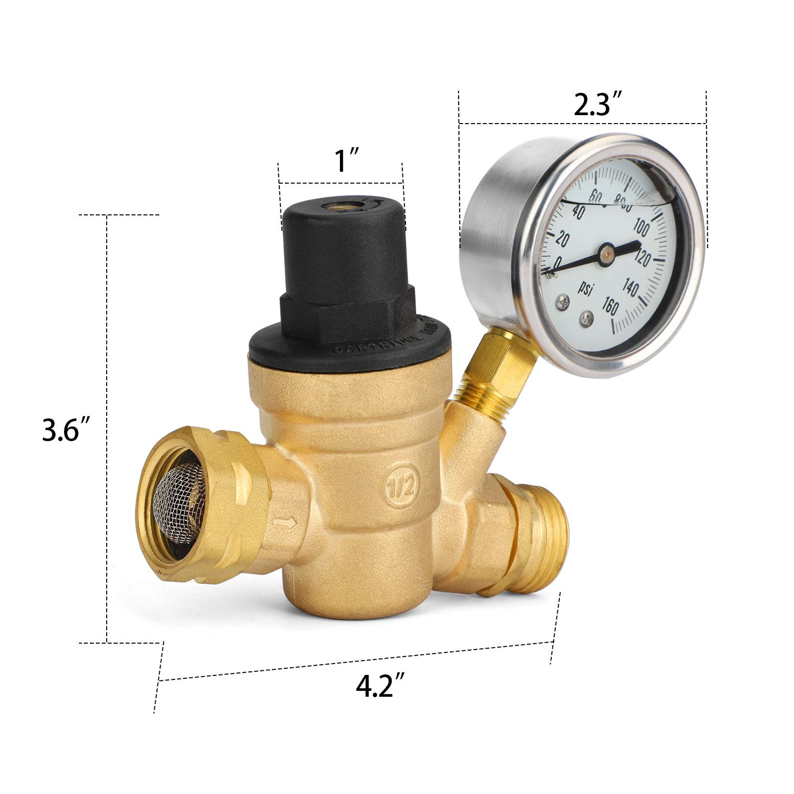 Bronze Water Valve Apollo 3/4" Bronze Water Pressure Regulator With ...