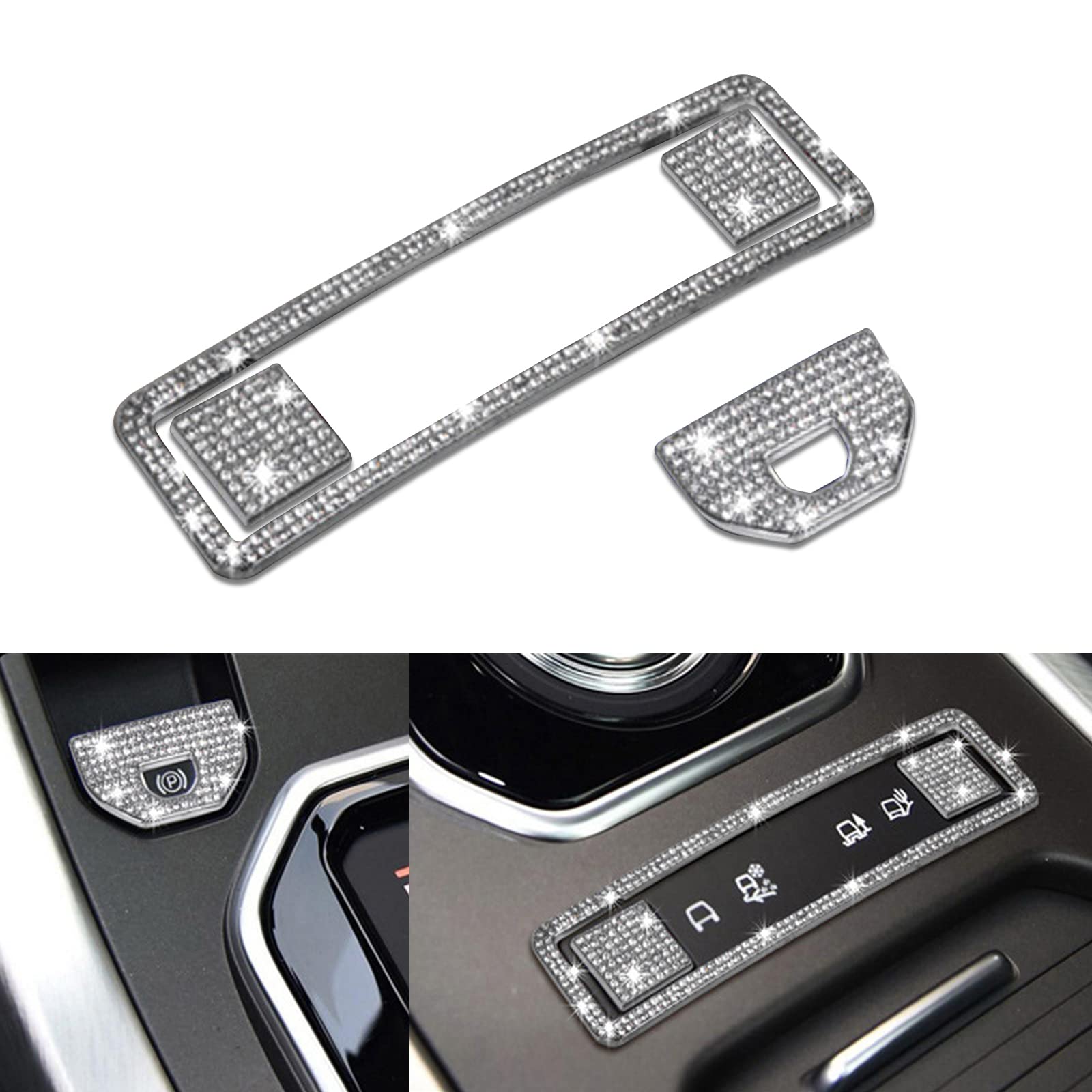 Amazon.com: Jawmoy 4 PCS Car Electronic Handbrake Trim Sticker, Bling ...