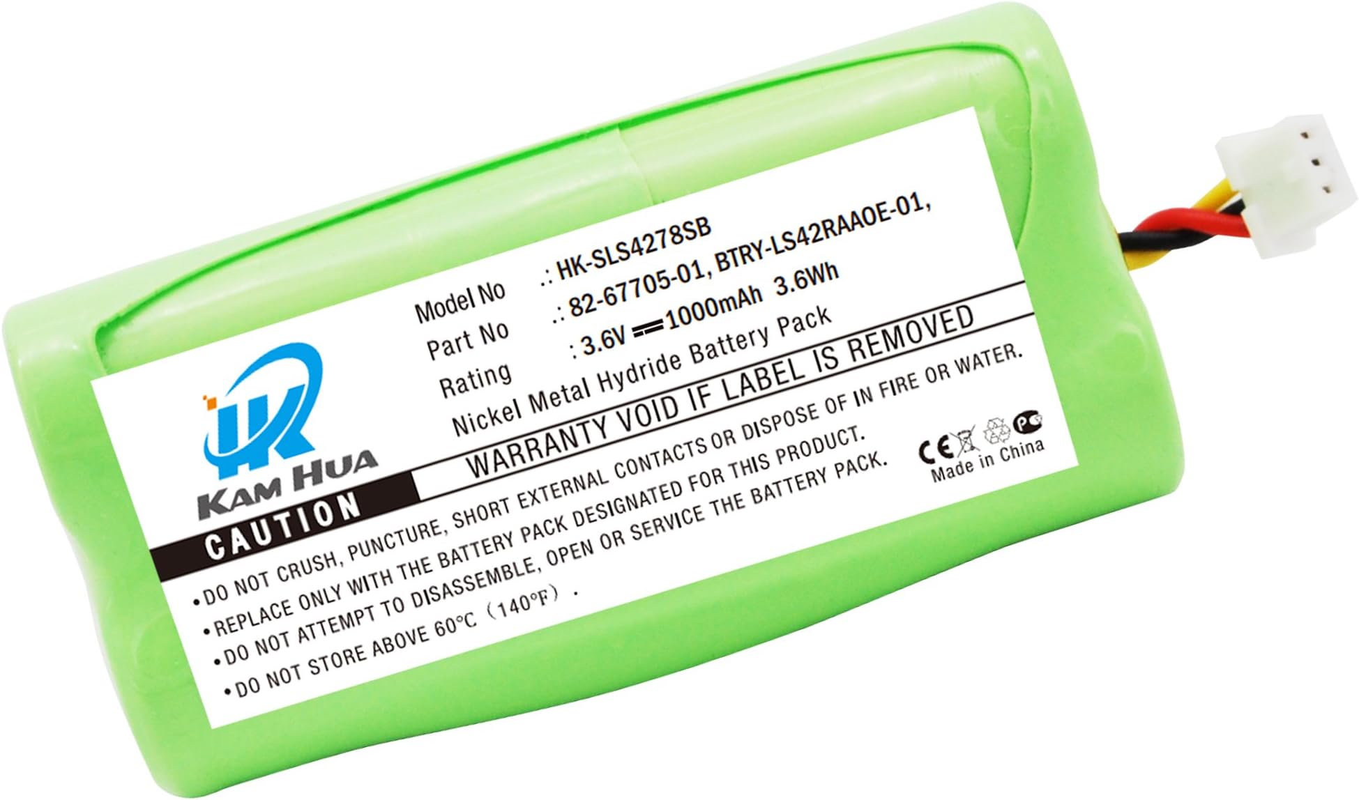 LS4278, 82-67705-01, BTRY-LS42RAAOE-01, (1000mAh) Battery for Symbol ...