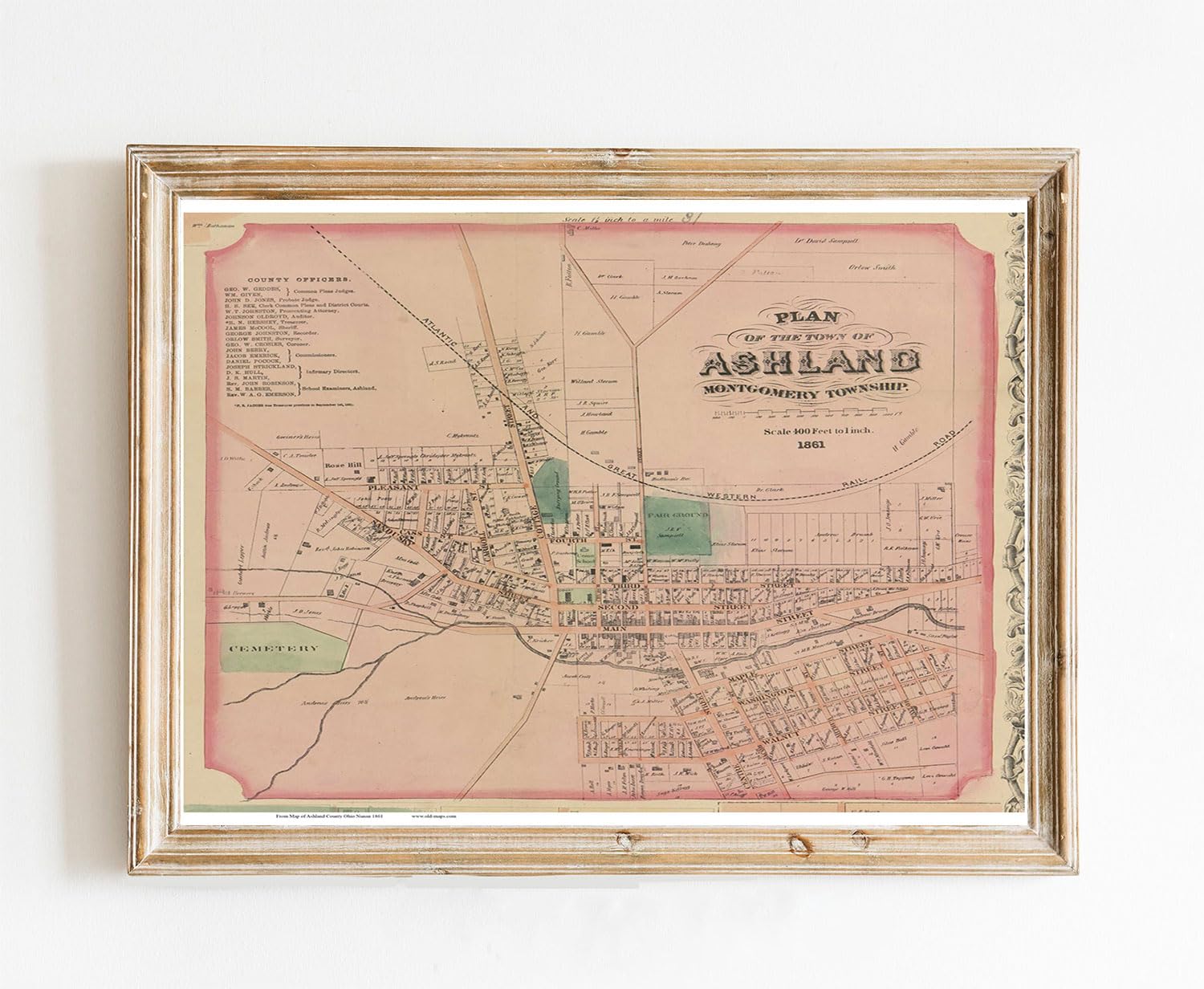 Ashland County Township Map